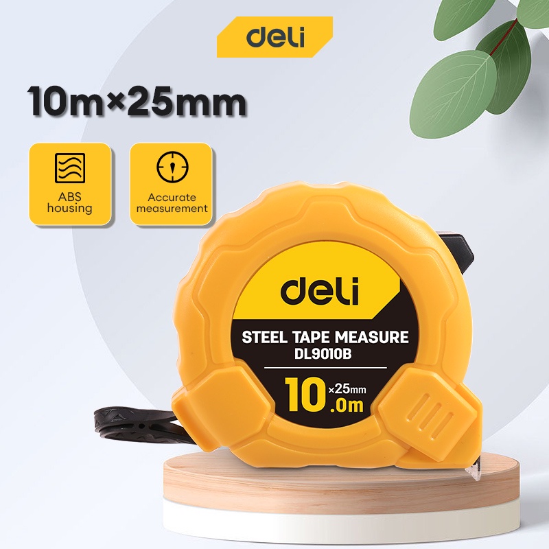 Deli 10M Steel Measuring Tape/Meter Tape/ Tape MeasureEDL9010B | Shopee ...