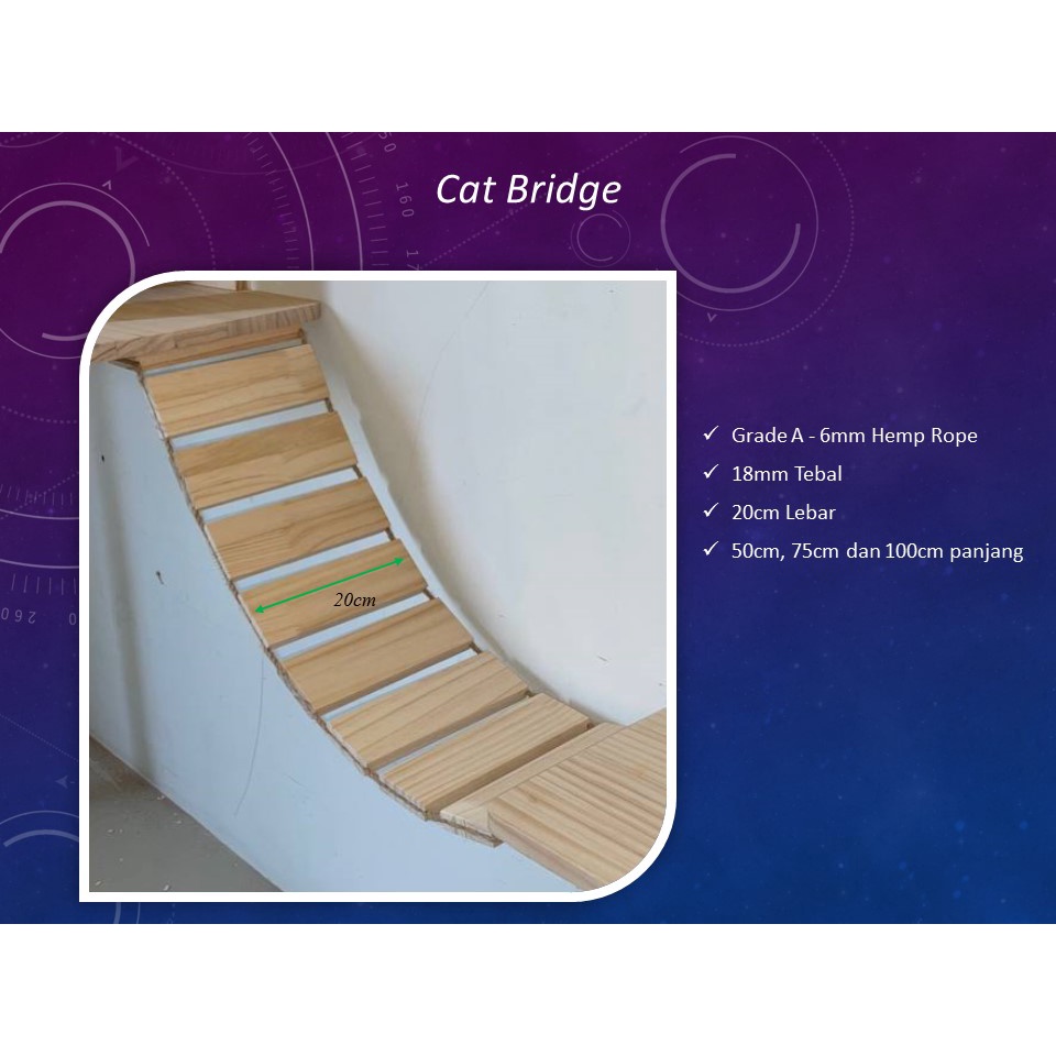Wooden Cat Bridge - Jambatan Kucing - Cat Furniture - 18mm Solid ...