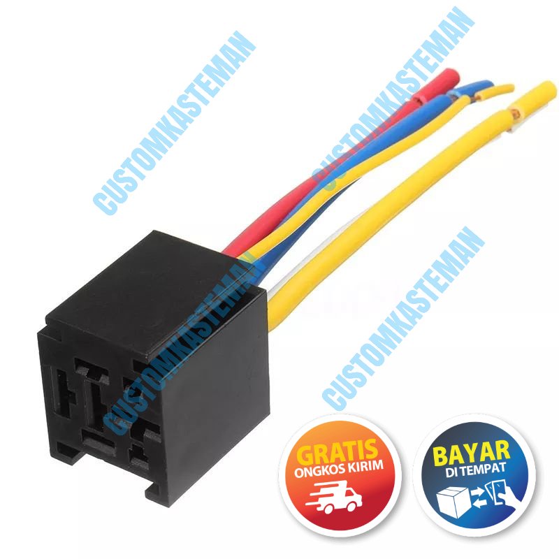 4 Leg and 5 Leg Relay Socket Complete with Skuns and Cables - 4 Pin 5 ...