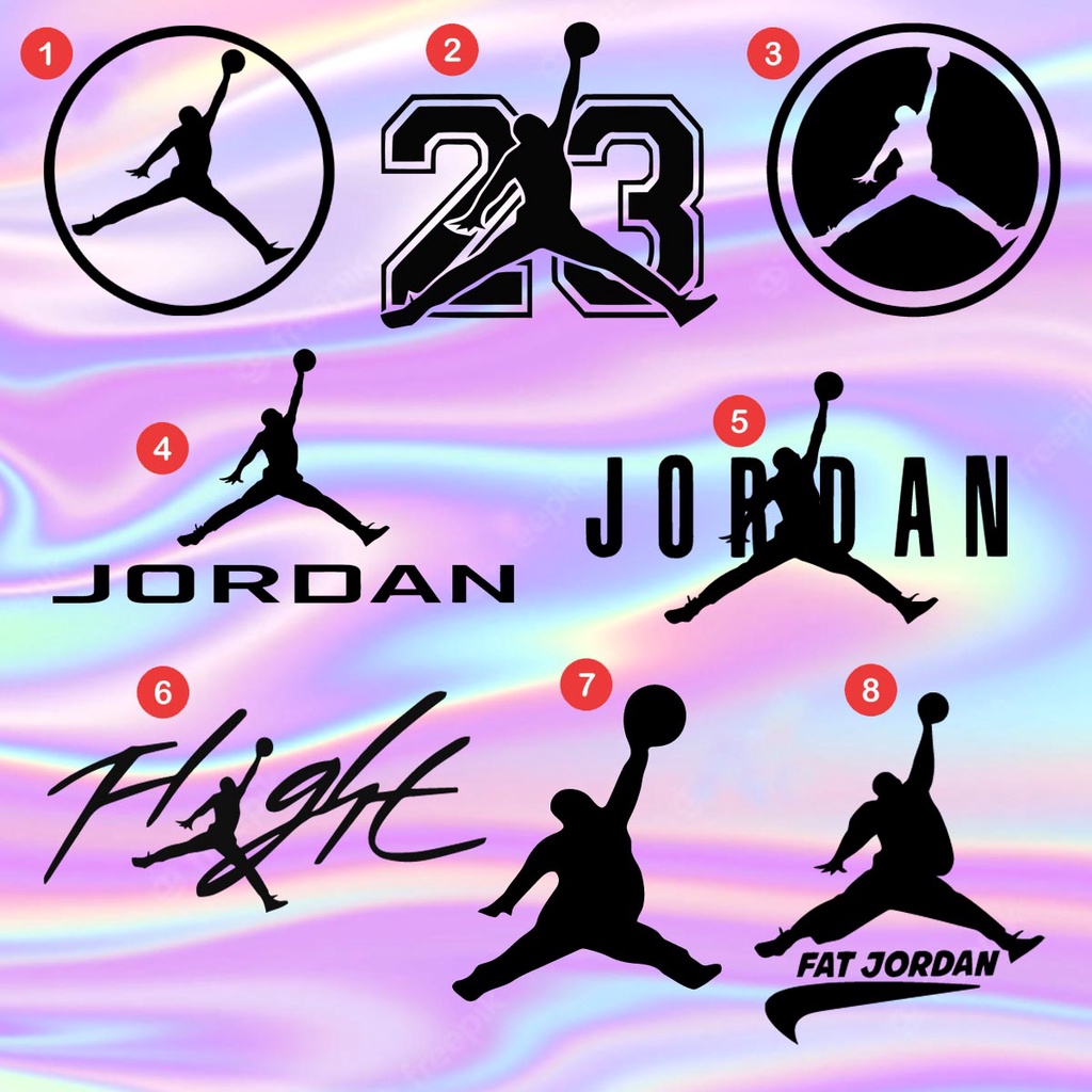 Jordan Sticker Cut Out Vinyl Sold per piece Waterproof Standard size ...