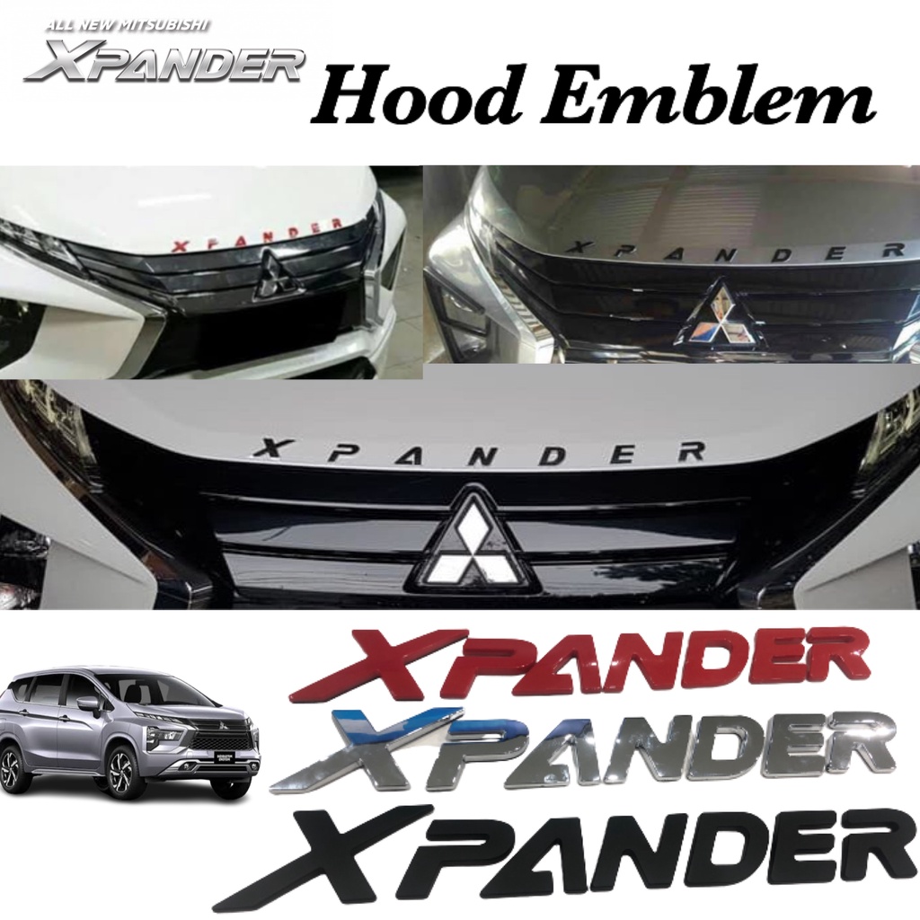 CP MITSUBISHI XPANDER Letters Car Auto Front Hood Emblem Badge Sticker ...