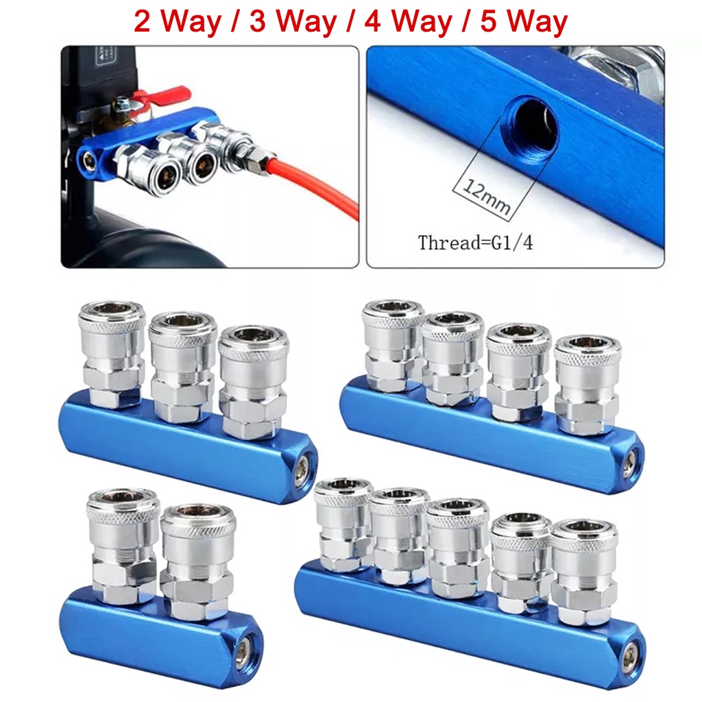 Air Compressor Hose Fittings 1/4" Quick Release Coupler Connector Air ...