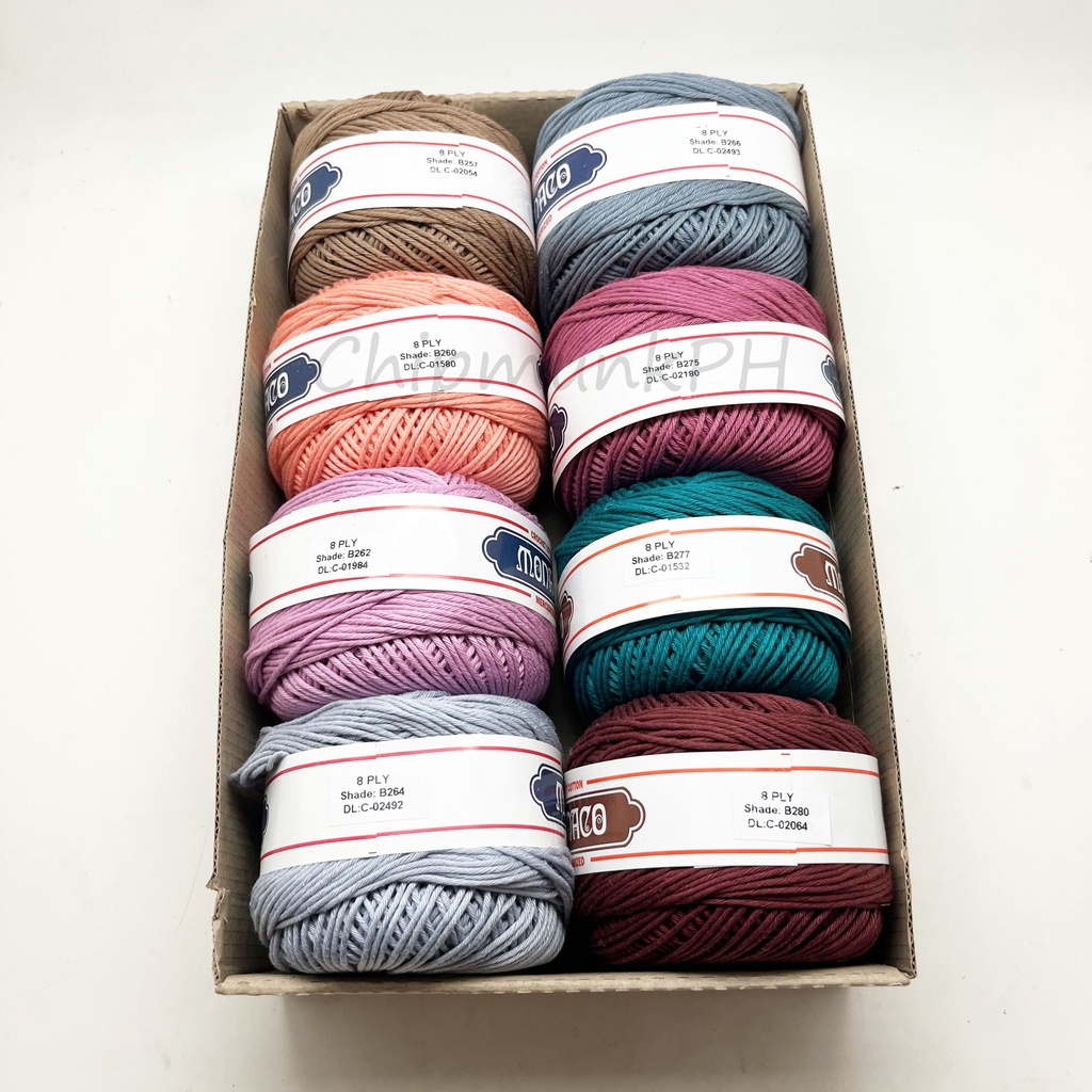Monaco Mercerized Crochet Cotton 8 Ply 160m SET B | Shopee Philippines
