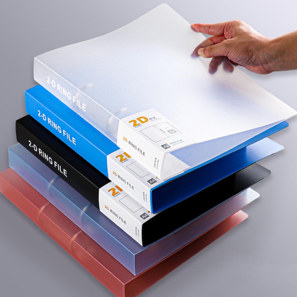 Folder 2-hole D-clip Plastic Pp Folder A4 File Bag Storage Box Binder ...