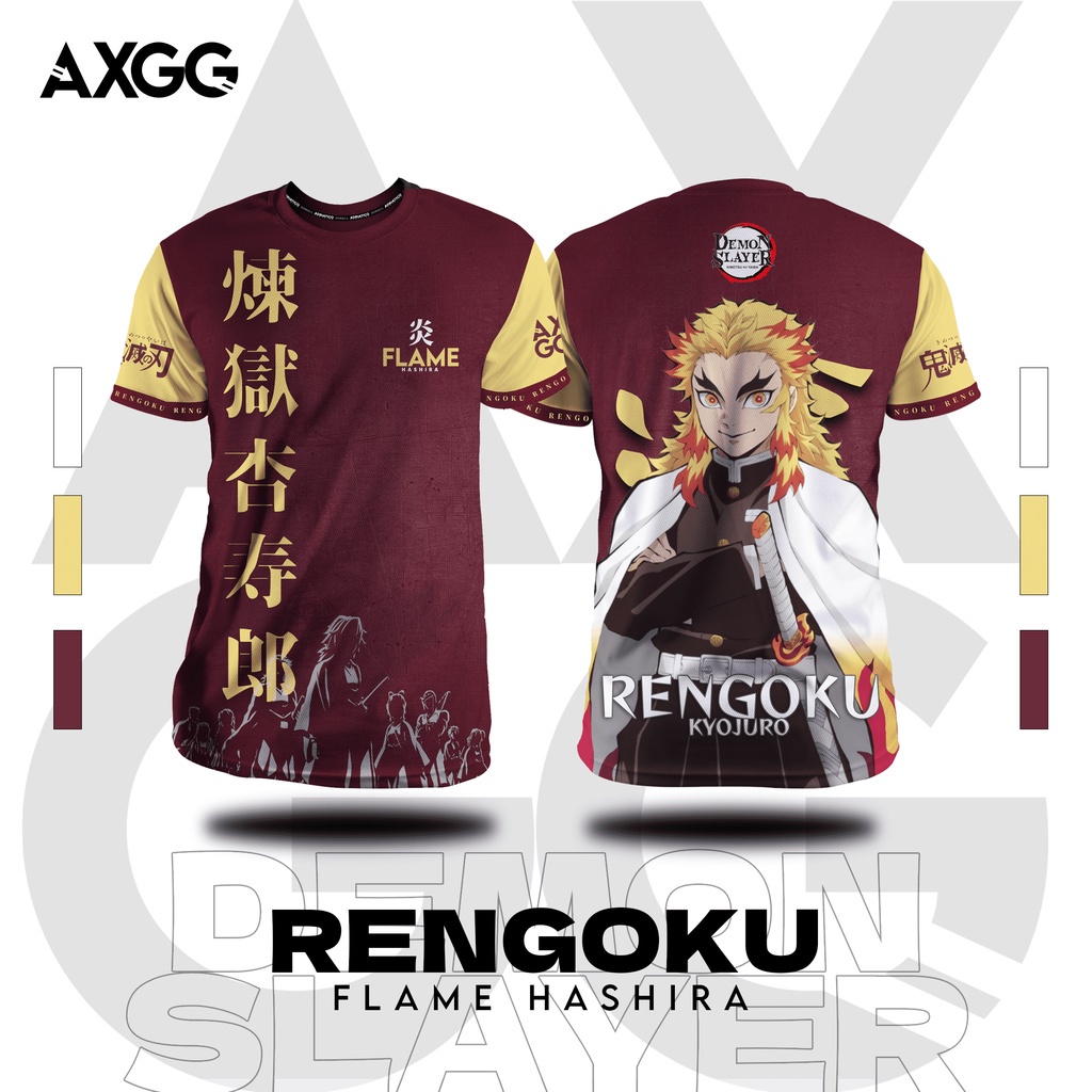 AXGG "Demon Slayer- Hashira Rengoku" Anime T-Shirt | Shopee Philippines