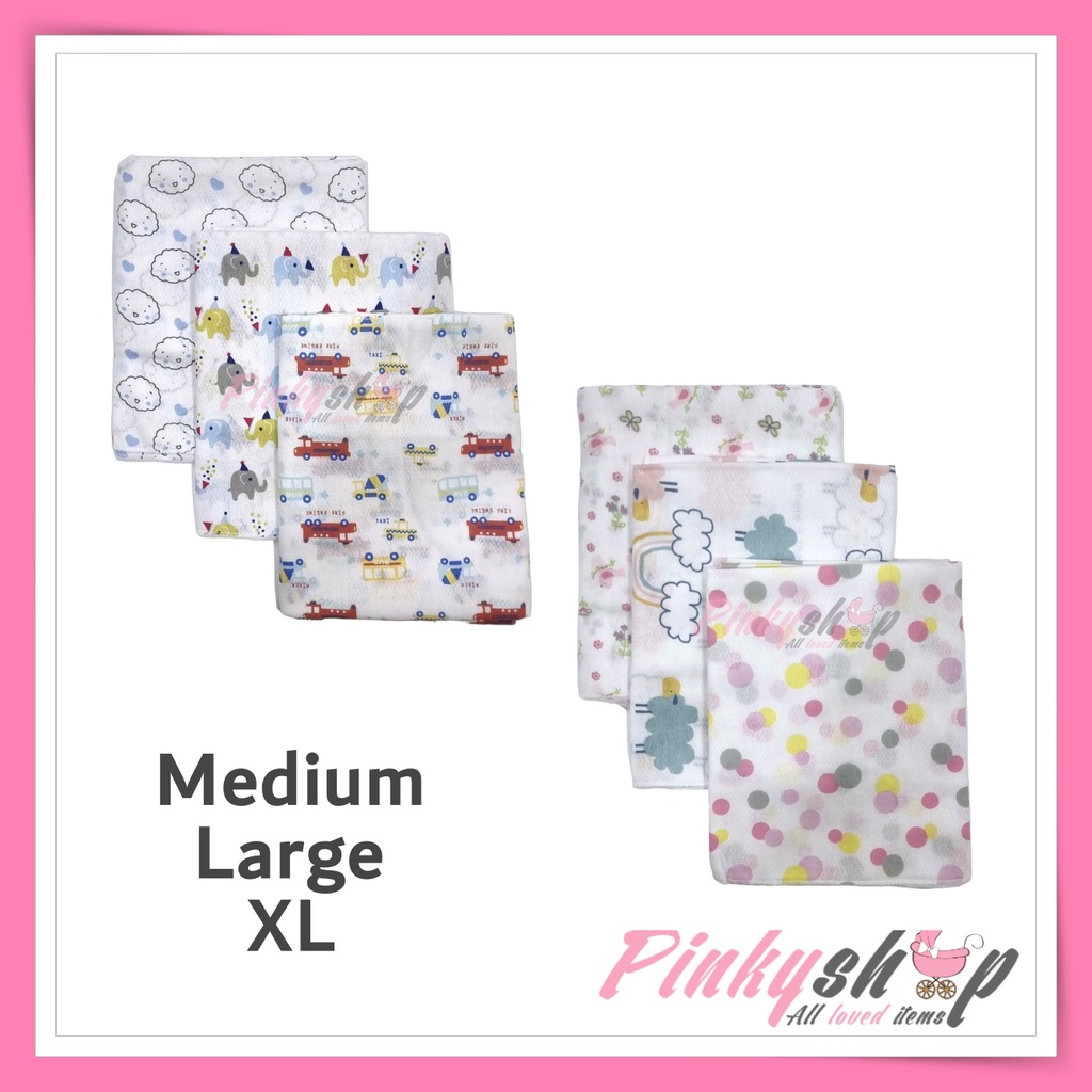 Pinkyshop 3pcs Newborn Baby Printed Lampin Birdseye Cotton Cloth Diaper ...