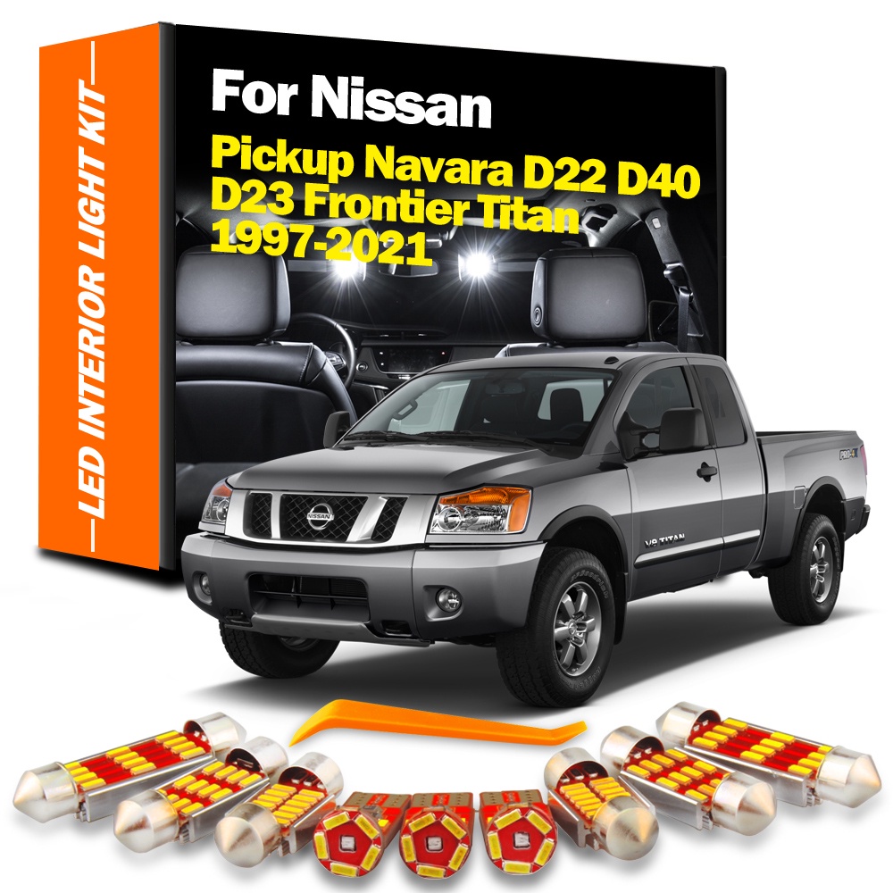 Canbus LED Interior Map Dome Light Kit For Nissan Pickup Navara D22 D40 ...