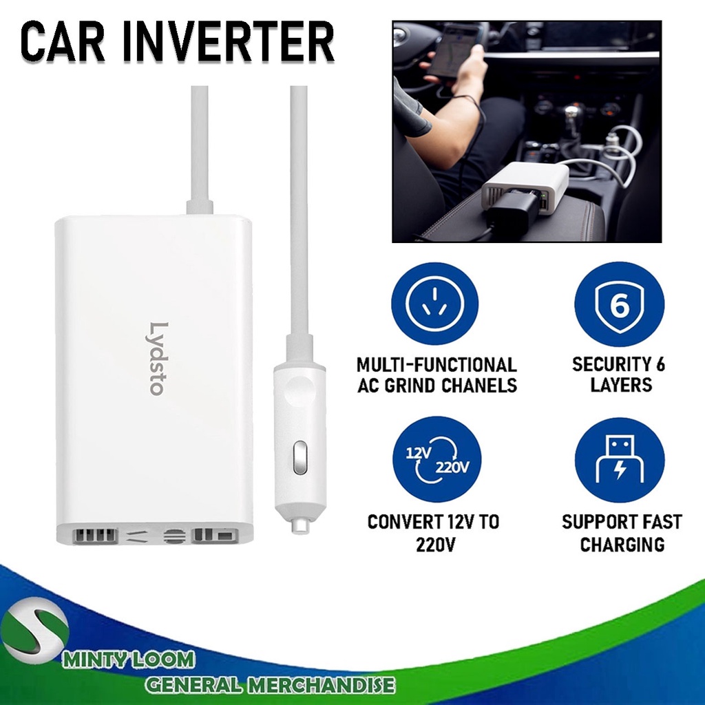 Original Lydsto car inverter standard 12V to 220V 100W high power ...