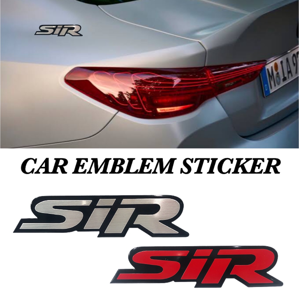 COS 1pc SIR Car Rear Trunk Emblem Badge Sticker Decal (GOOD QUALITY ...