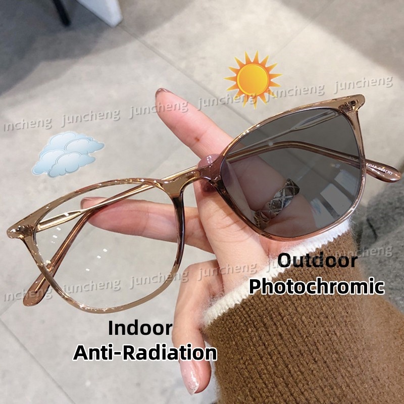 Photochromic Anti Radiation Glasses For Women Men Fashion Anti Blue ...
