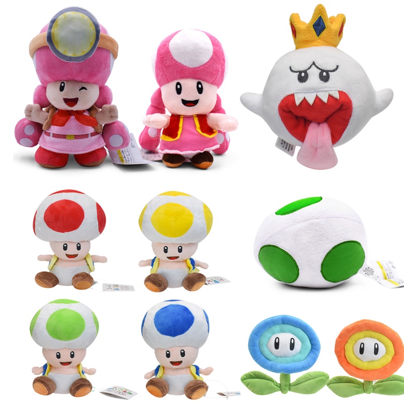 super mario Game Toad Toadette Plush Stuffed Dolls Yoshi's Egg Flowers ...
