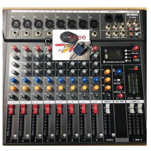 YAMAHA 8 Input Channels Mixer Sound System with Bluetooth Mixer ...