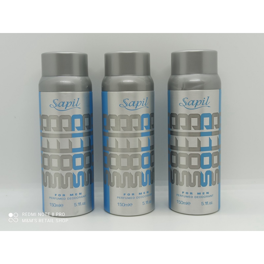 Sapil Solid Blue Perfumed Deodorant Spray For Men 150ml (Imported From ...