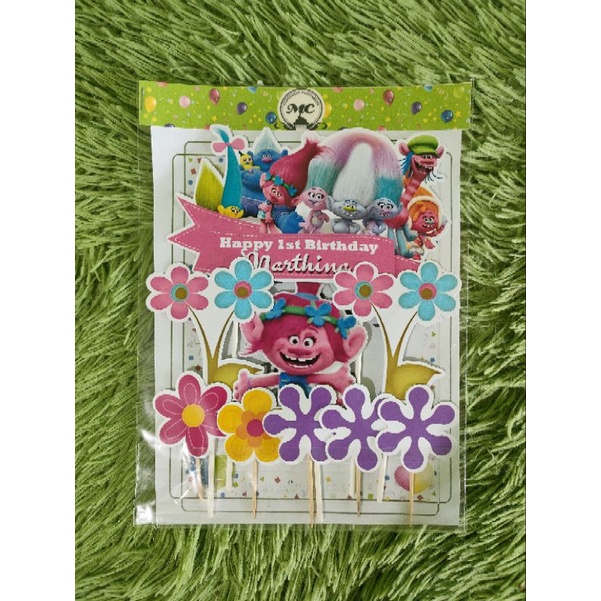 Trolls theme cake topper | Shopee Philippines