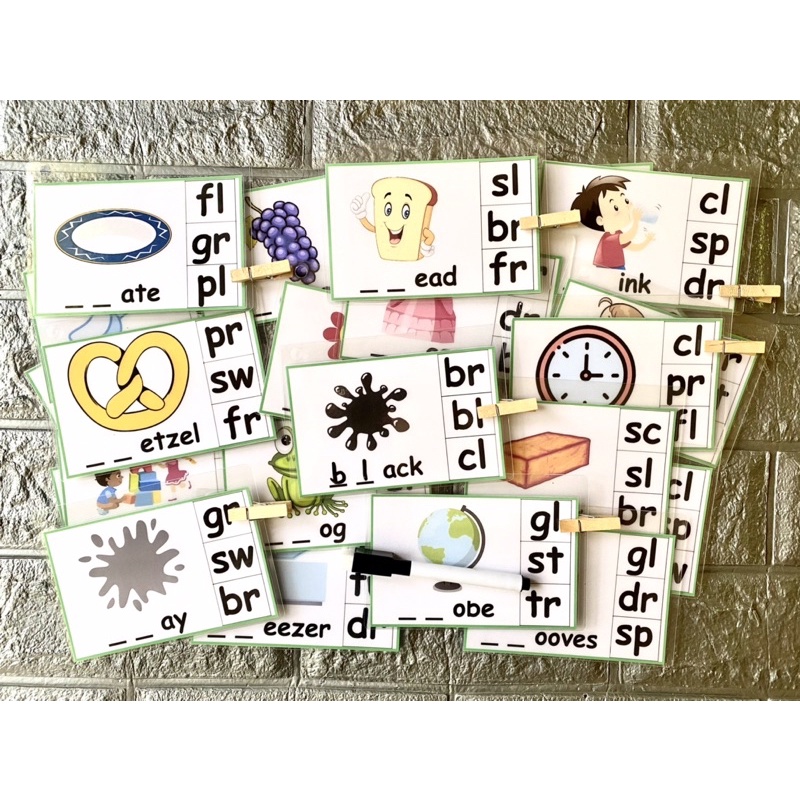 Blends and Digraphs Clipcards -LAMINATED | Shopee Philippines