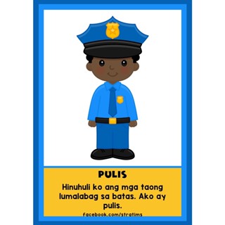 Mga Katulong sa Pamayanan Chart/Flashcards A4/ 11x15cm/ | Shopee ...