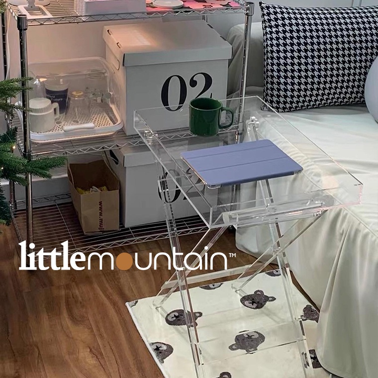 Little Mountain clear Korean instagramable organizer bed side floating ...