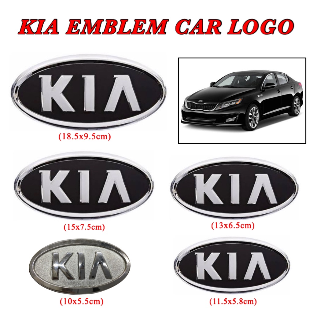 CP KIA Car Logo Emblem Car Front Grille Emblem Logo Rear Trunk Badge ...
