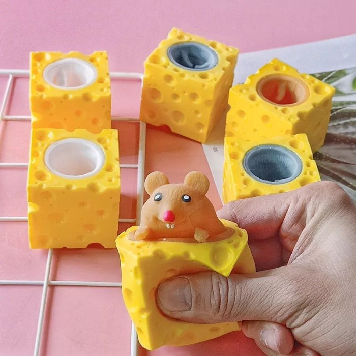 Pop It Squishy Silicone Rubber Squishy Toy/Cute Cheese Rat Toy | Shopee ...