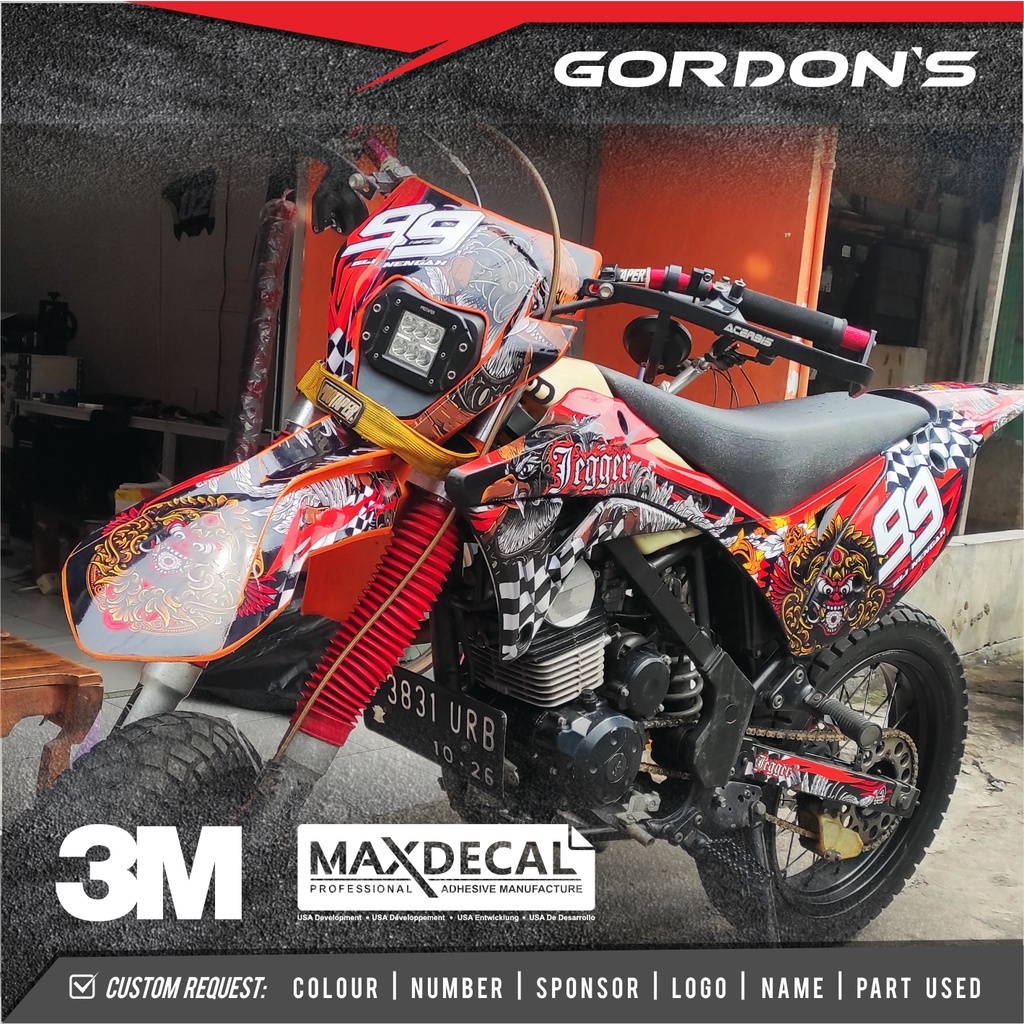 Full body gordon Decal with Balinese leak motif 3M Maxdecal Premium ...