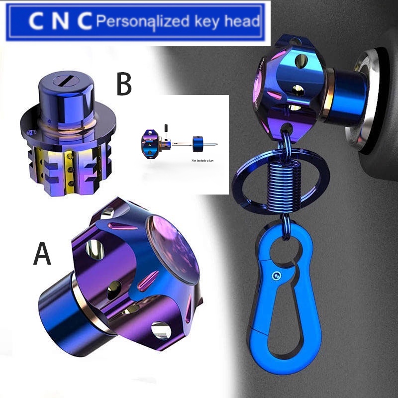 1PCS / Motorcycle Universal Keychain Modified Key Cover CNC Key Bit ...