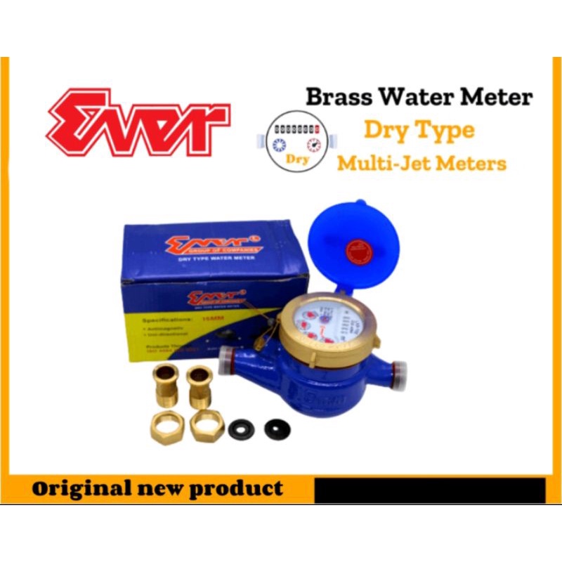 EVER Water Meter Heavy Duty Brass Flow Measurement | Shopee Philippines
