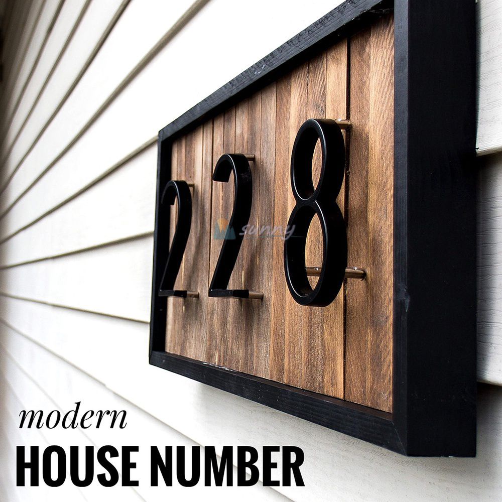 125mm Floating House Number Letters Big Modern Door Alphabet Home ...