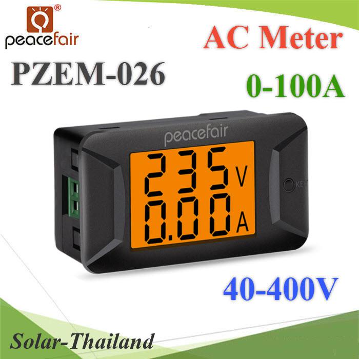 PZEM-026 AC Digital Meter 0-100A 40-400V Display Volt Amp Watt And ...