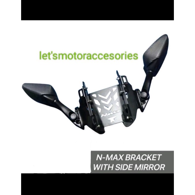 nmax v2 adjustable bracket set with carbon side mirror and bolts ...