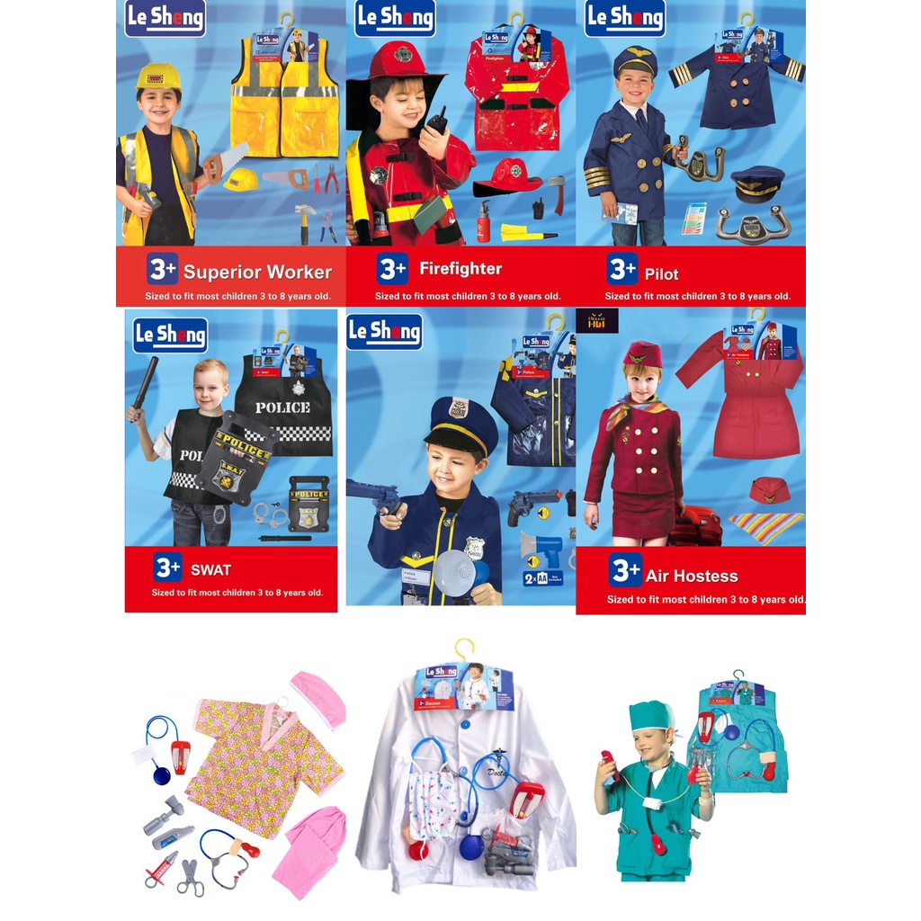 Career Costume Children Cosplay Boy And Girl DressUp With Accssories ...