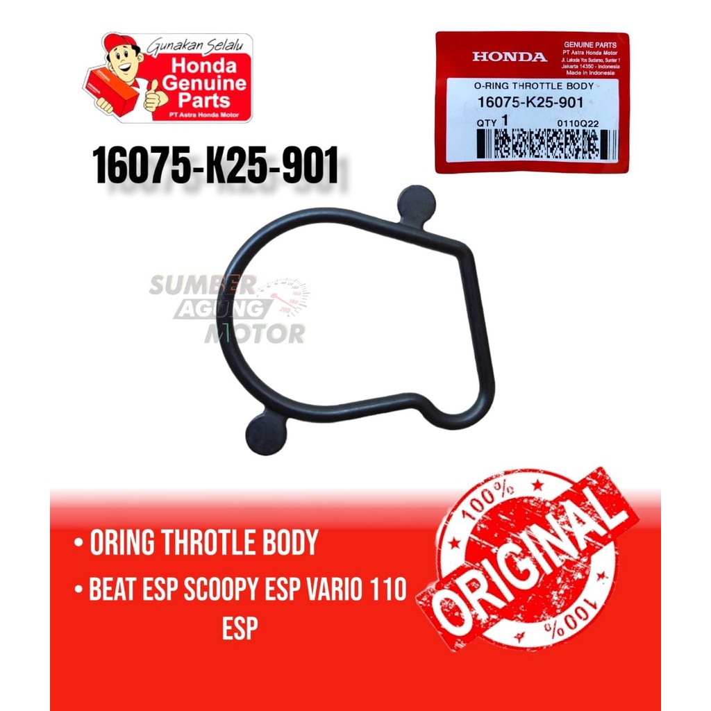 Seal ORING THROTTLE BODY BEAT ESP Antem ESP VARIO 110 ESP AHM 16075-K25 ...