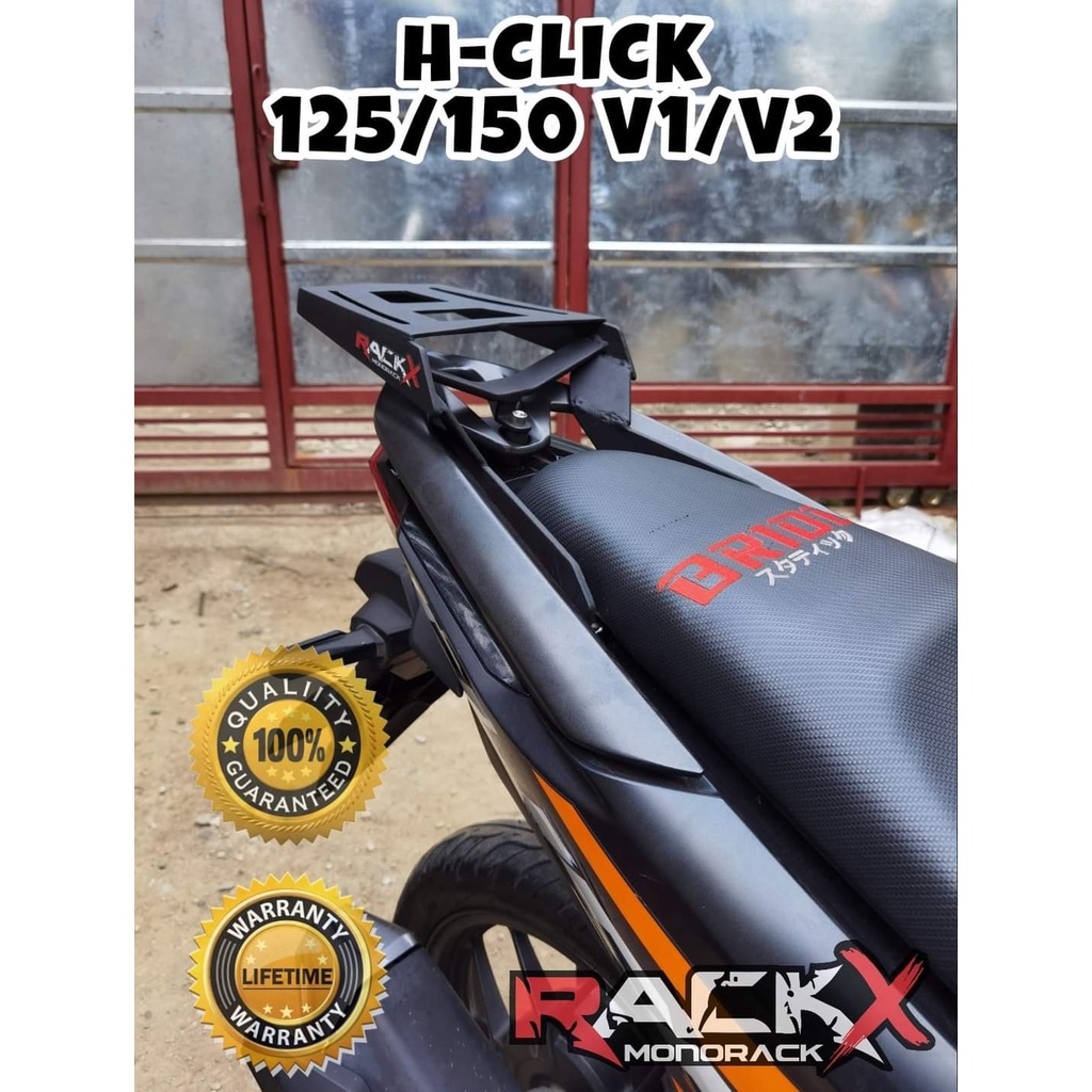 HONDA CLICK MONORACK WITHOUT REMOVING GRAB BAR / TOP BOX BRACKET FIT TO ...