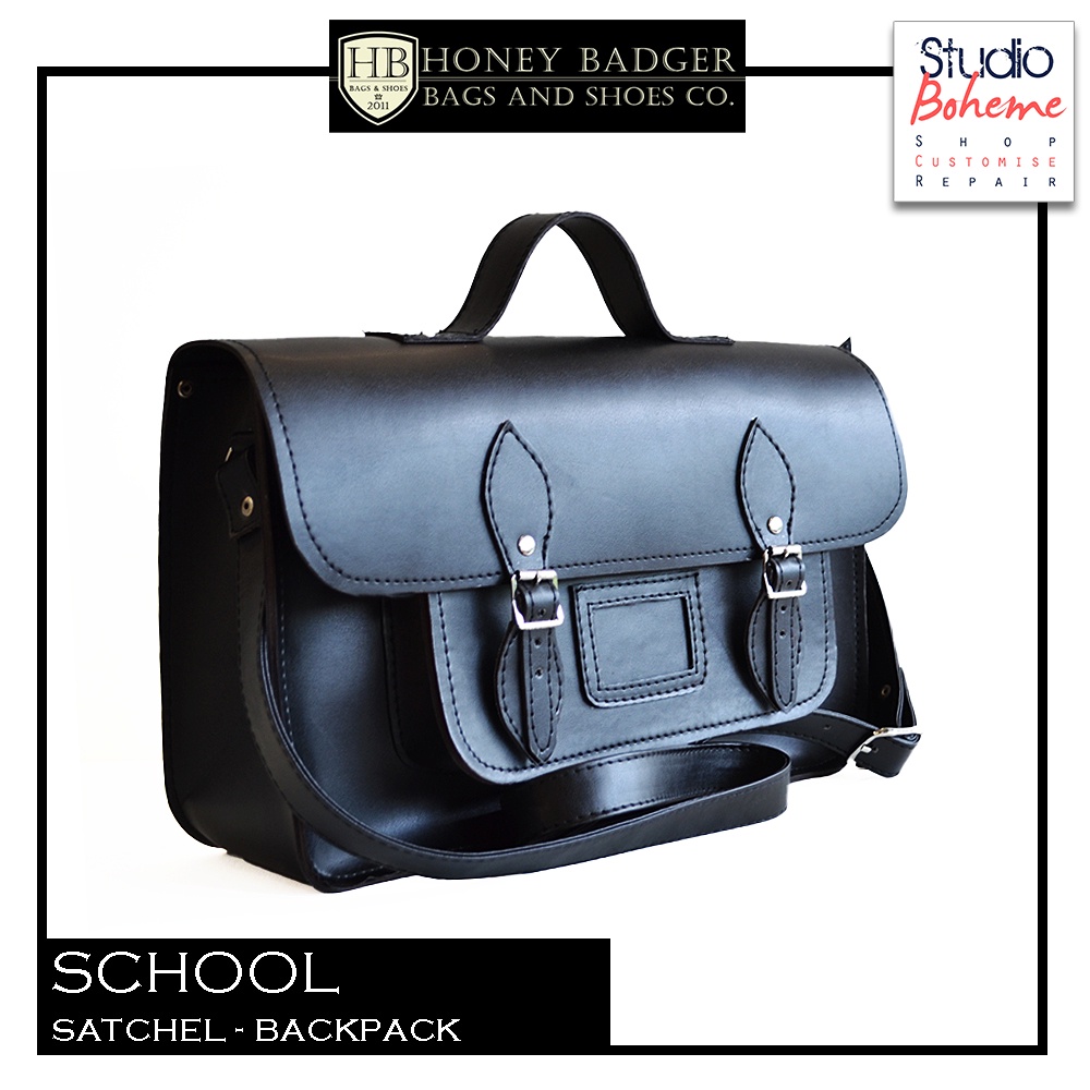 Black Honeybadger School Satchel Backpack | Shopee Philippines