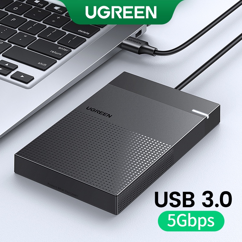 UGREEN HDD Case 2.5" Hard Drive Enclosure USB Type C SATA 5Gbps for SSD ...