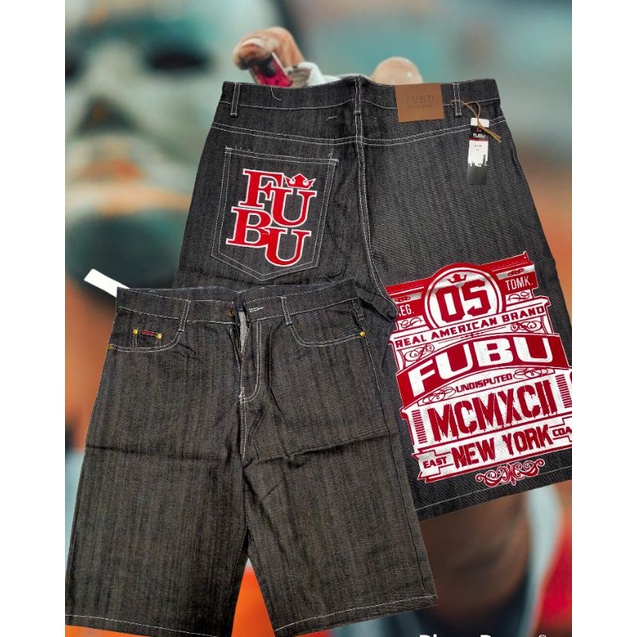 FUBU BAGGIE DENIM.SHORT(undisputed) | Shopee Philippines