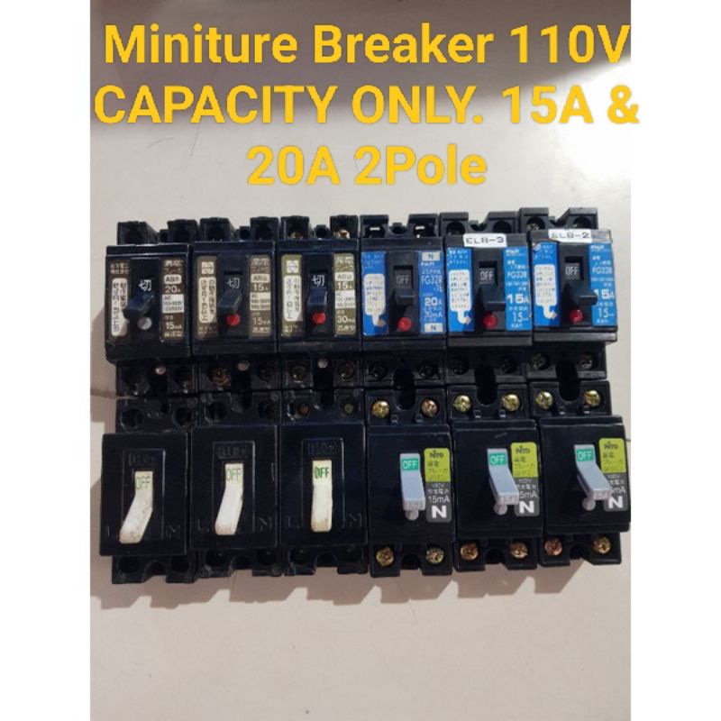 Circuit Breaker 110V Capacity Only 15A & 20A(ORIGINAL MADE IN JAPAN ...