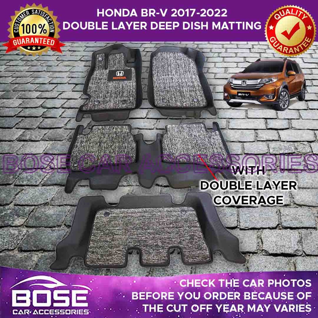 7D Deep Dish Matting Honda BRV BR-V 2016 - 2022 Double Layer Floor ...