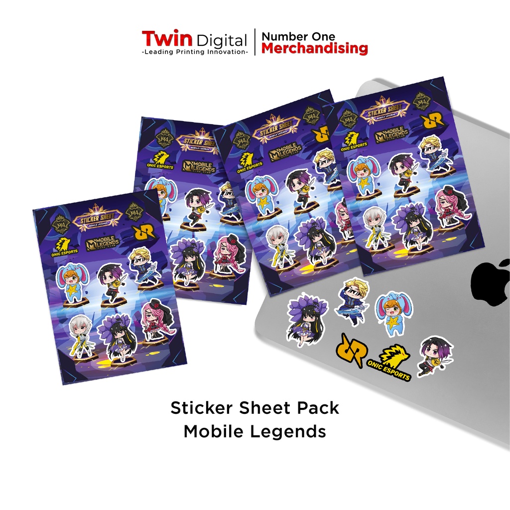Twindigital Sticker Sheet Pack Mobile Legends Label DIY Laptop Deco ...