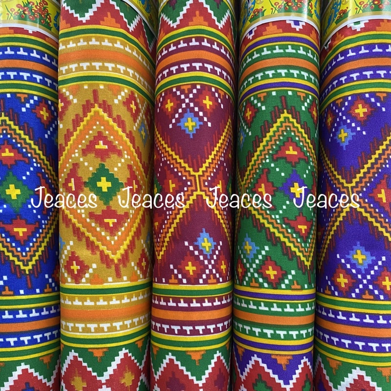 JEACES Chinese Cotton TRIBAL/ETHNIC #15 (36" width) TELA PER YARD ...