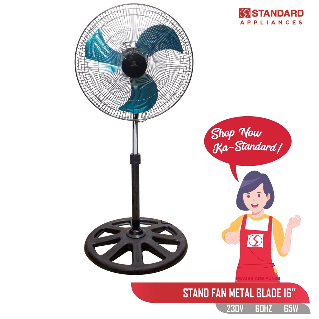 Standard Industrial Stand Fan STO-16E | 16" Metal Blade Stand Fan ...