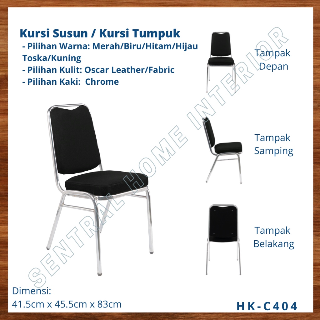 Stacking Bench Chair/ Stack/Aula - Chrome Legs | Hk-c404 | Shopee Philippines