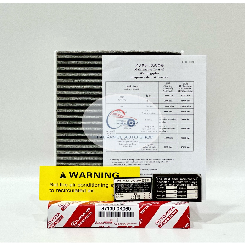 Cabin Filter Toyota Innova / Fortuner / Hilux / HiAce / Alphard 2016-Up ...