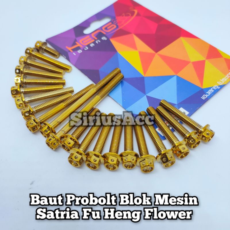 MESIN Satria Fu Left Right Engine Crank Probolt Bolts Full Set Heng ...