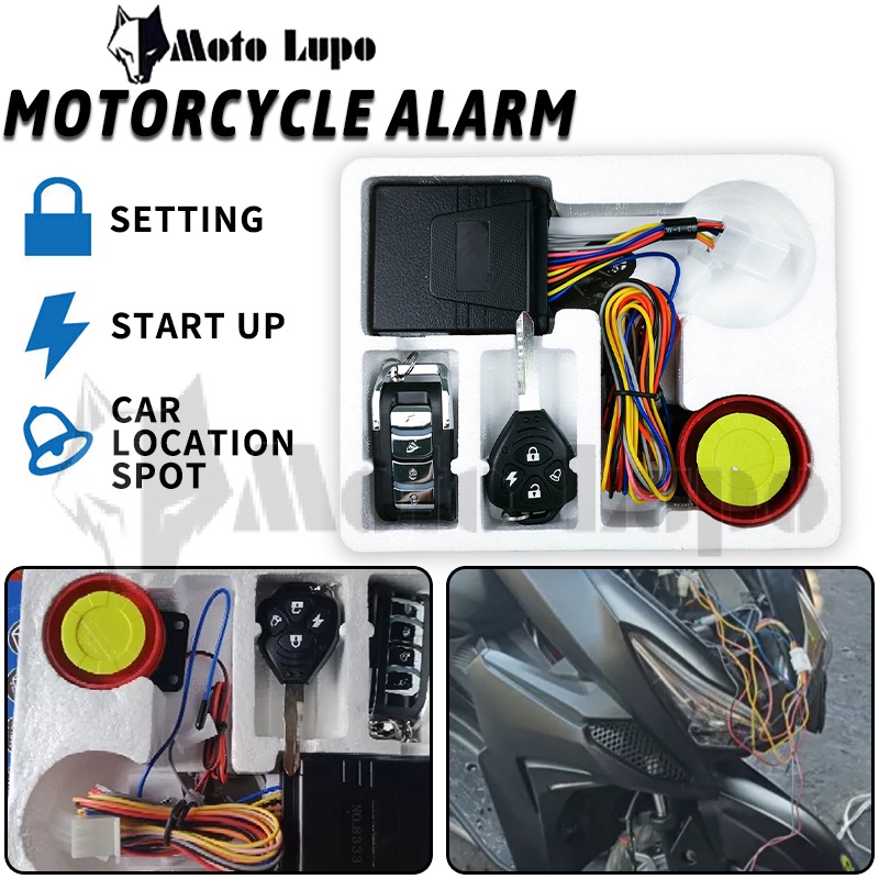 Universal Motorcycle Alarm System Anti-Theft Security Remote Control ...