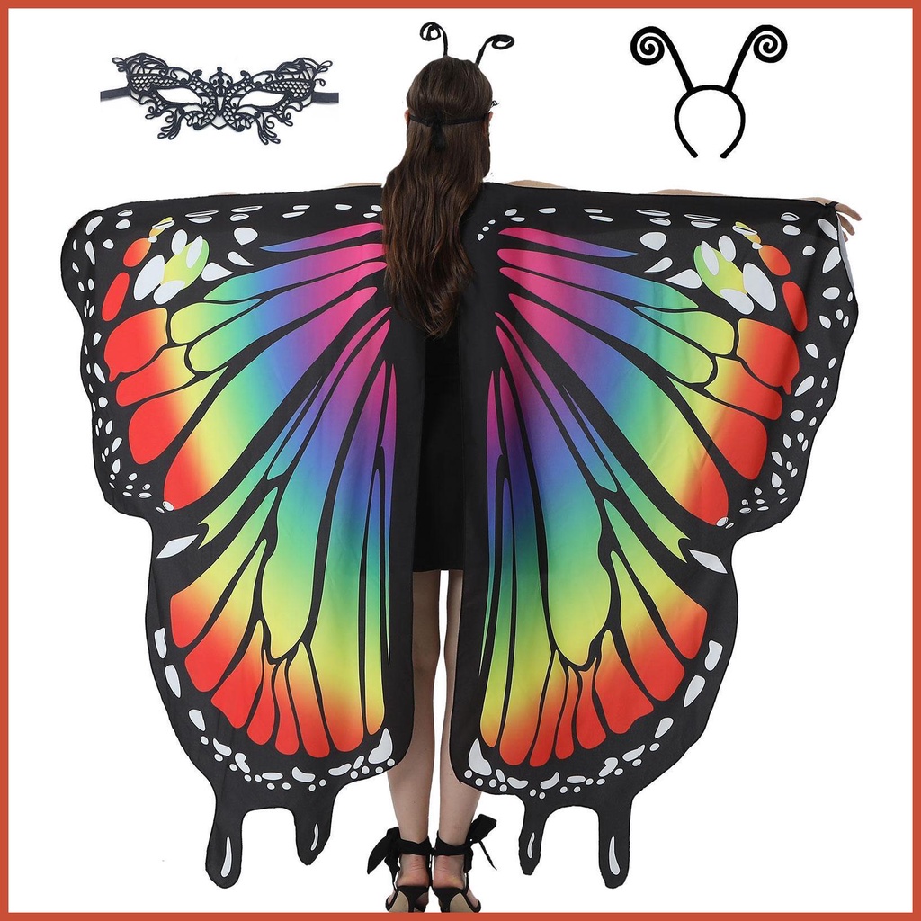 Butterfly Cape Polyester Butterfly Costume for Adults Wings Costume ...