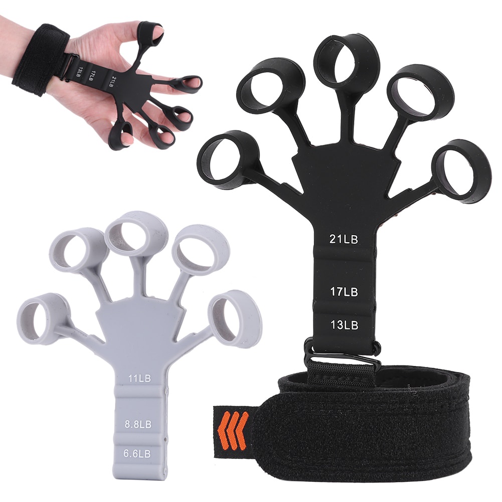 2pcs Finger Gripper Silicone Grip Device 6 Resistant Finger Exercise ...