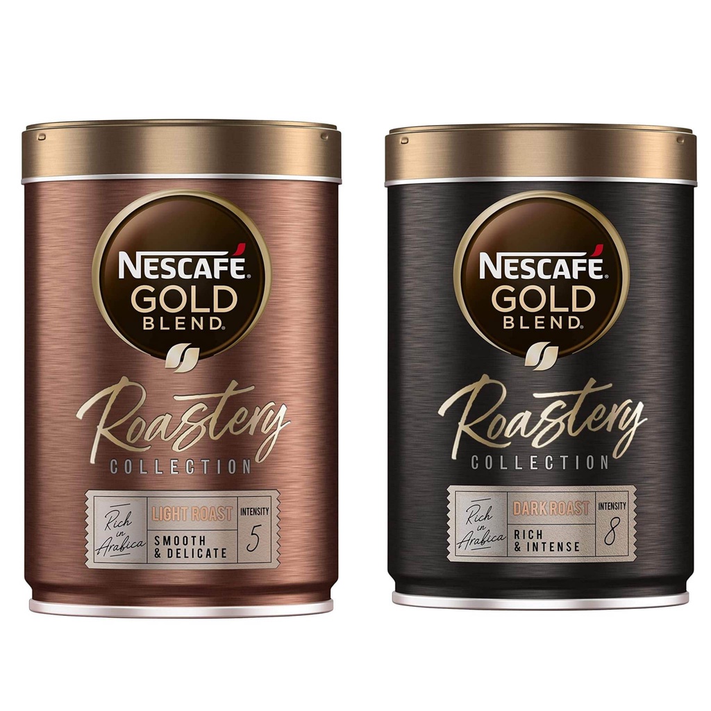 NESCAFÉ GOLD BLEND Roastery Collection Light/Dark Roast Instant Coffee ...