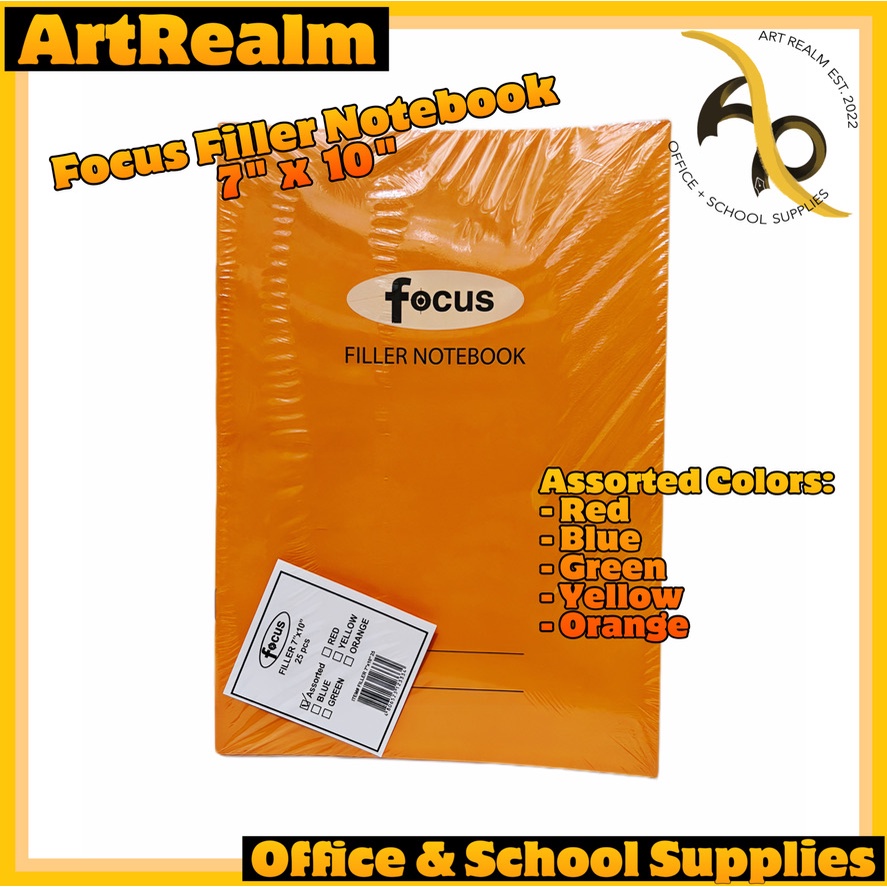 [7"x10"] Focus Assorted Color Filler Notebook [25pc] | Shopee Philippines