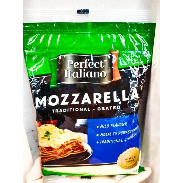 250g Perfect Italiano Mozzarella Traditional-Grated Mild Flavour,Melts ...
