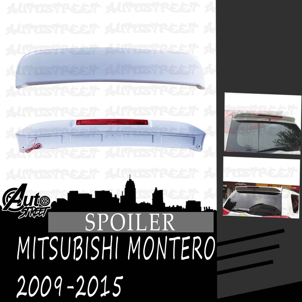 Mitsubishi Montero 2009-2015 Rear Spoiler with Brake Light (Unpainted ...